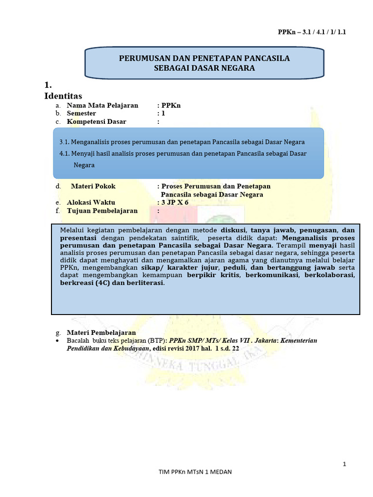 Ukbm KD 3.1 PPKN Vii | PDF