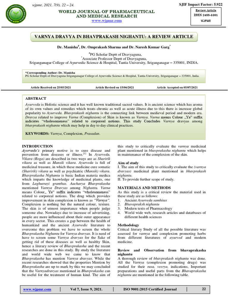 Article 1627695678 | PDF | Ayurveda
