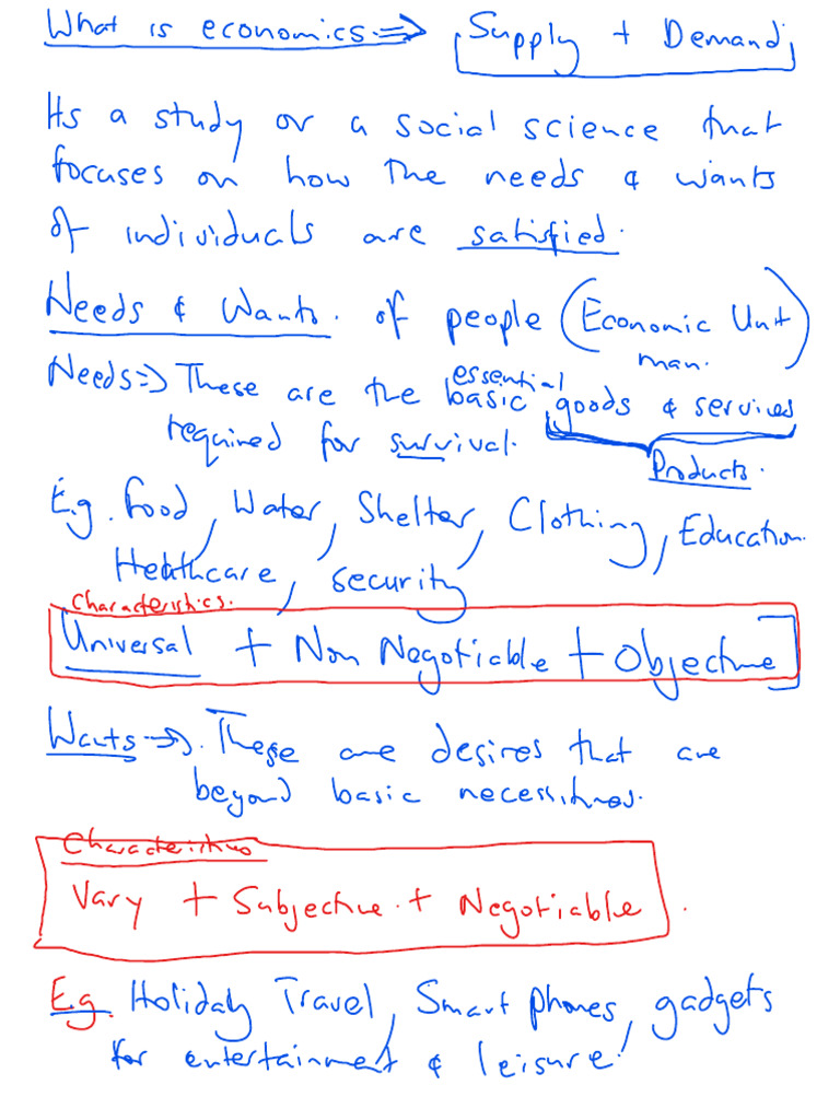 Economics Class Notes | PDF