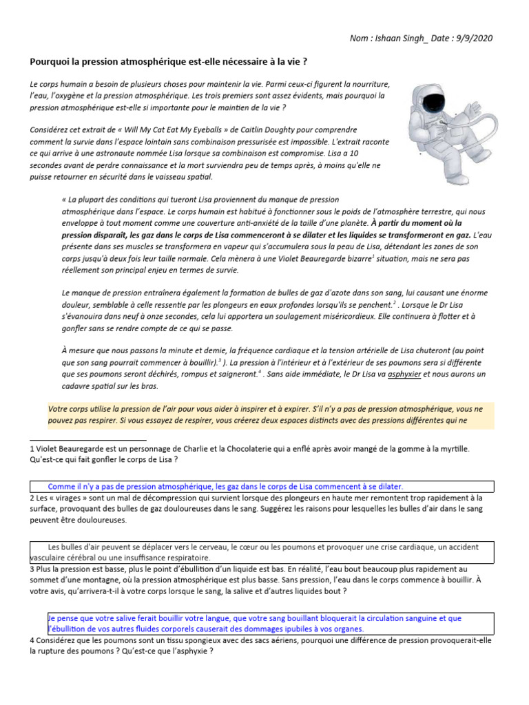 Importance de la pression atmosphérique | PDF