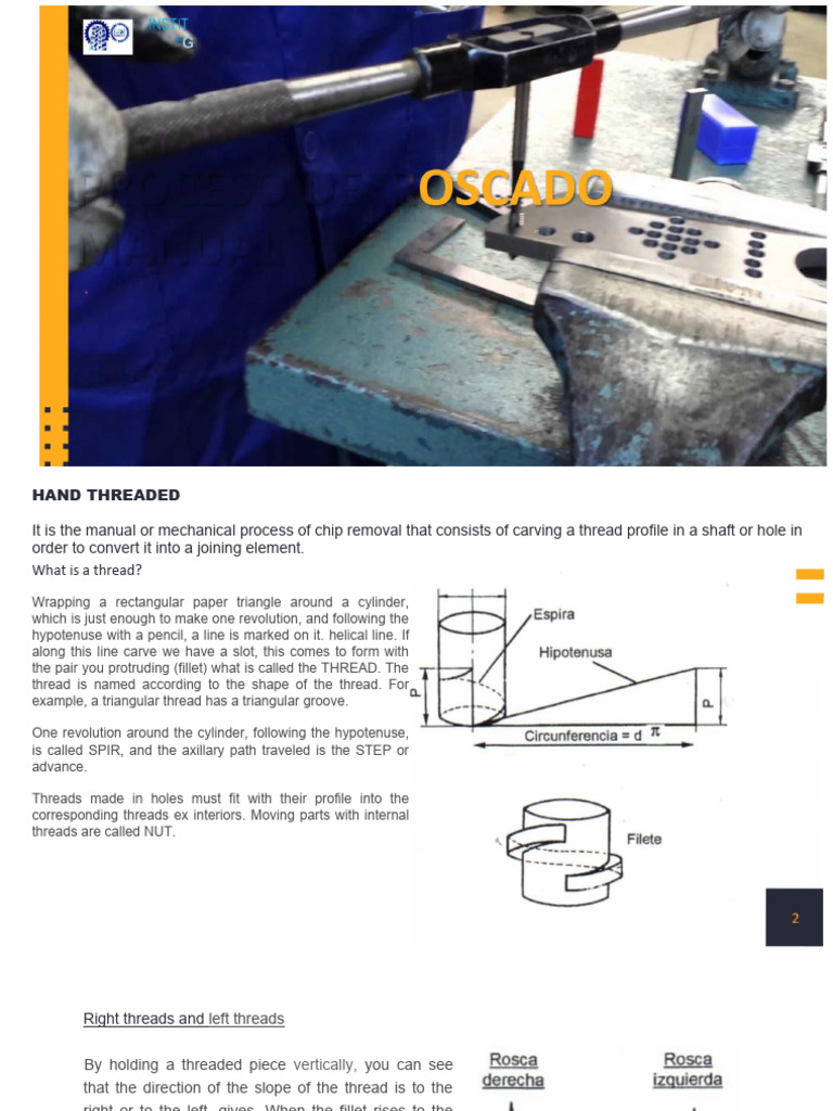 Manual Threading Process | PDF | Screw | Machining