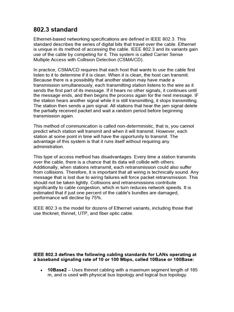 Standard 802.3 and 802.11 | Download Free PDF | Ieee 802.11 | Network ...