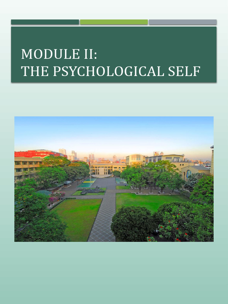 UTS Module 2 - The Psychological Self | PDF | Concept | Identity (Social Science)