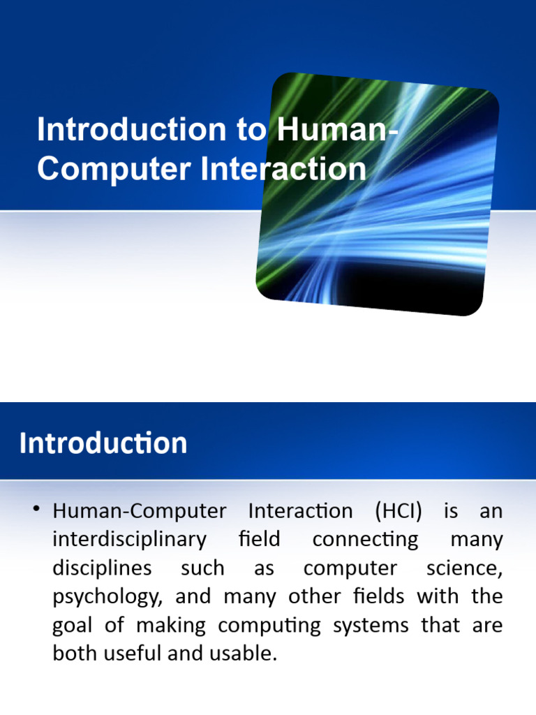 Topic1 Introduction To HCI 15022024 101431am | PDF | Graphical User Interfaces | Human–Computer ...