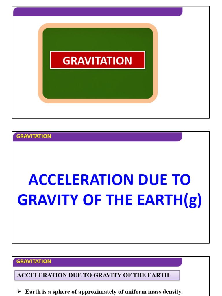 Gravitation | PDF | Weight | Gravity