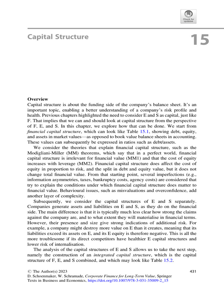 Capital Structure | PDF | Capital Structure | Equity (Finance)