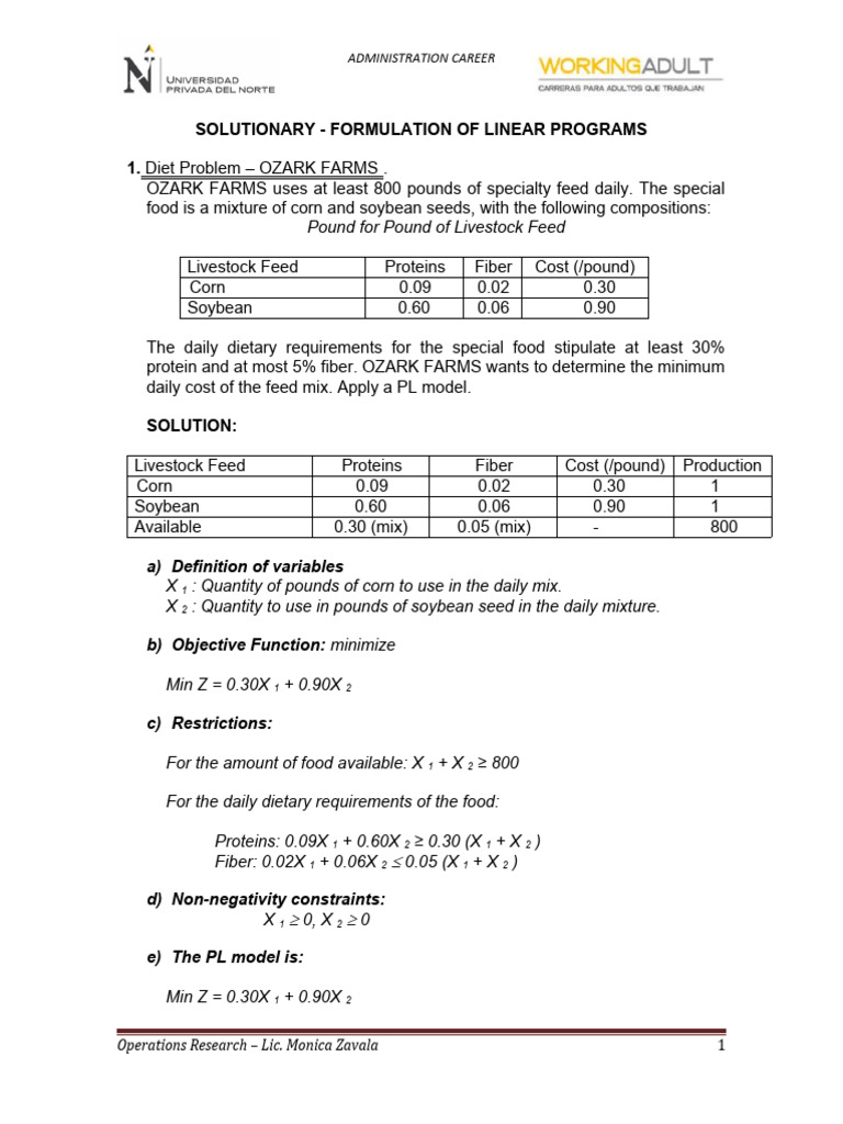 Directed Solution 4 2 | PDF | Linear Programming | Soybean
