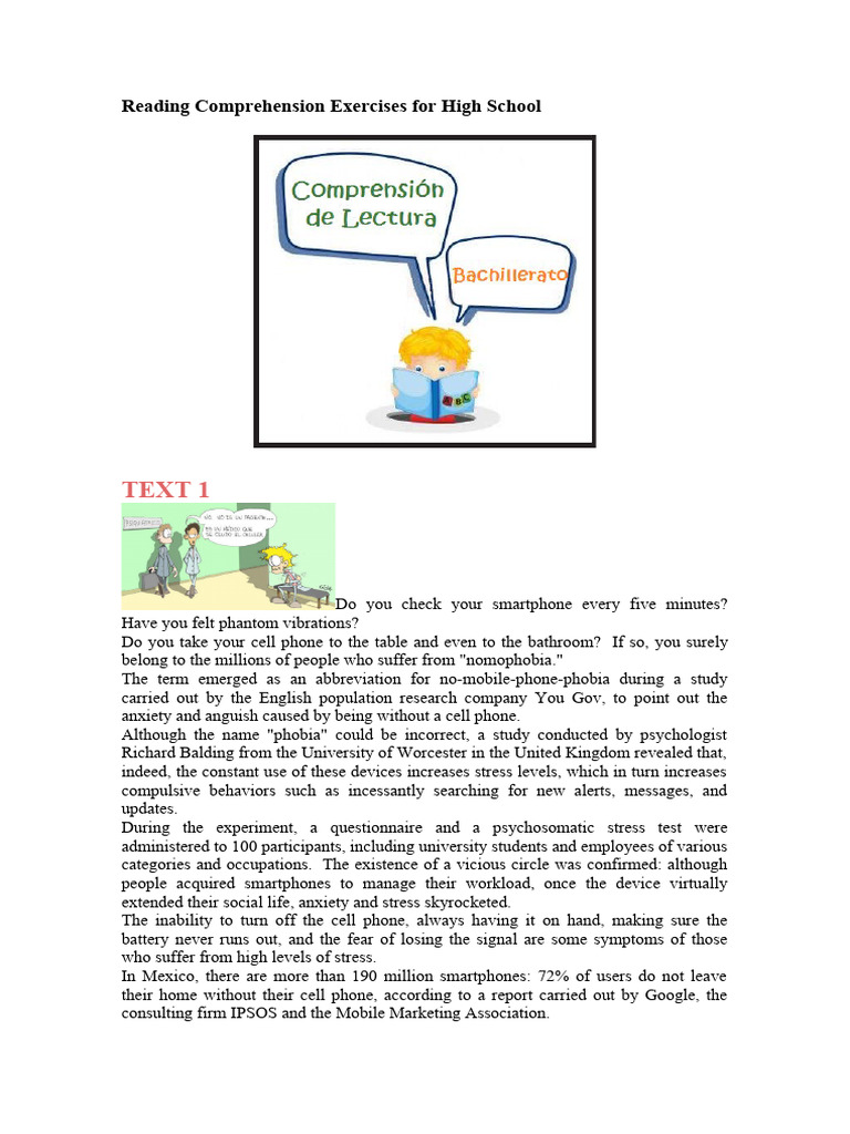 Reading Comprehension Exercises For High School | PDF | Pseudoscience ...