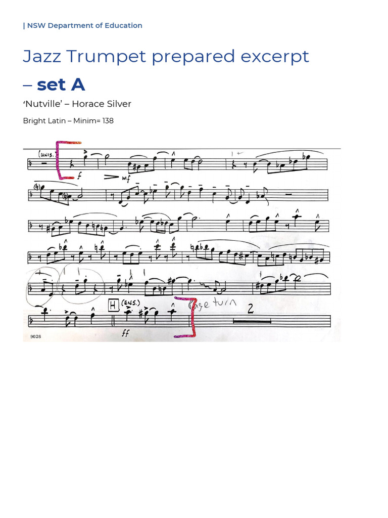 Instrumental Ensembles 2024 Auditions - Prepared Excerpts - Jazz ...