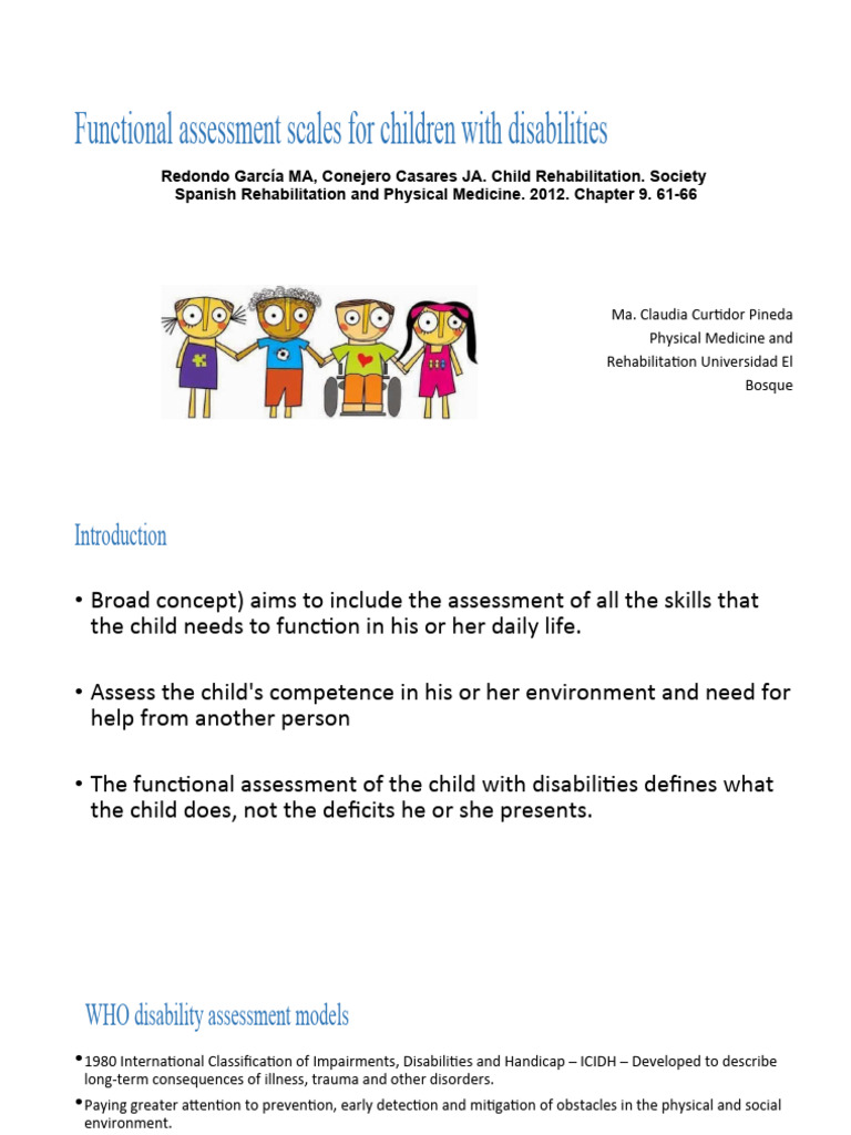 Functional Assessment Scales For Children With Disabilities | PDF ...