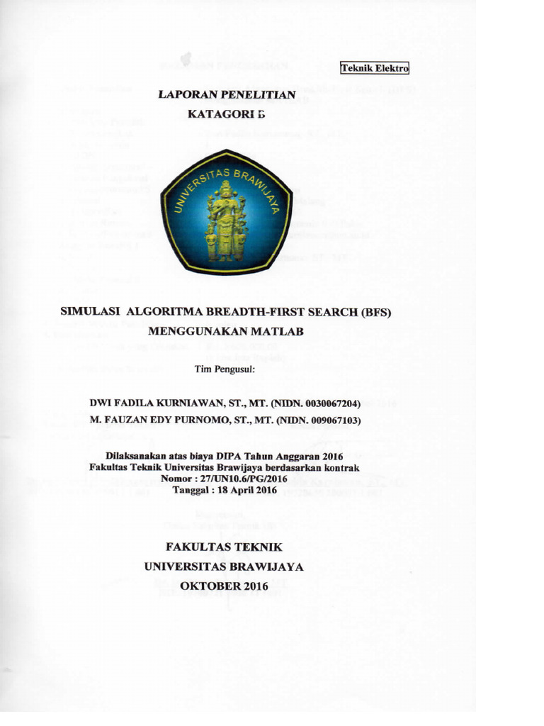 Simulasi Algoritma Breadth First Search BFS Menggunakan Matlab | PDF Simulasi Algoritma Breadth First Search BFS Menggunakan Matlab | PDF