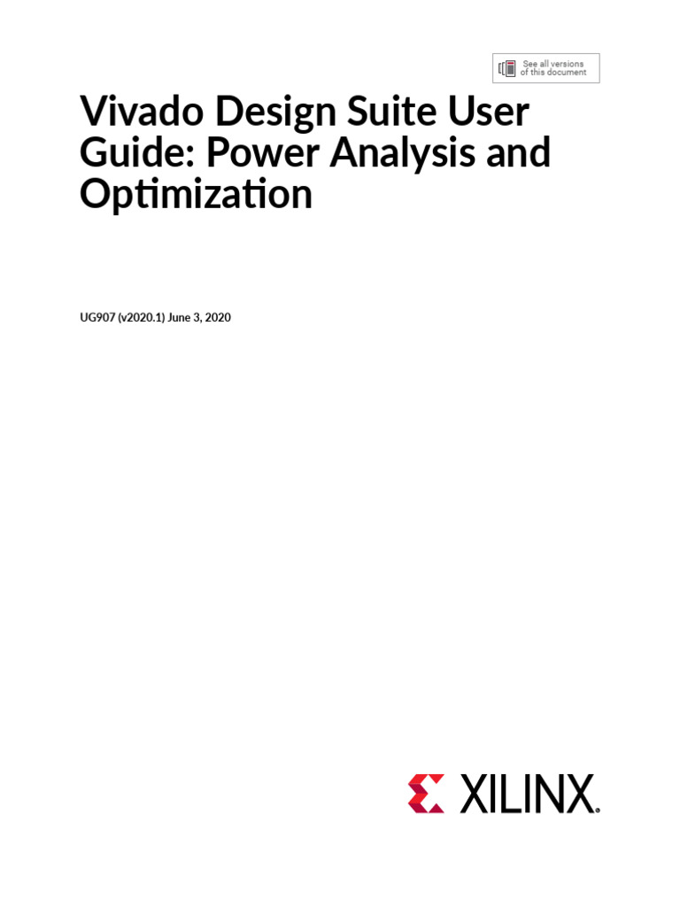 Ug907 Vivado Power Analysis Optimization | PDF | Field Programmable Gate Array | Input/Output