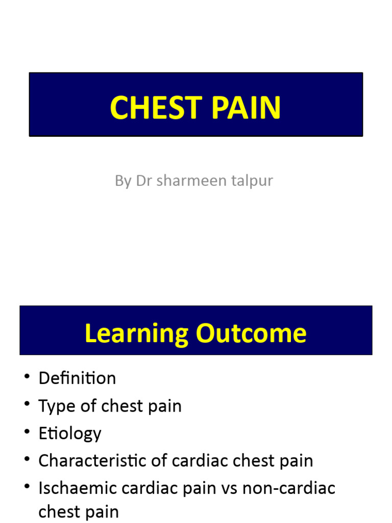 Chest Pain | PDF | Diseases And Disorders | Clinical Medicine