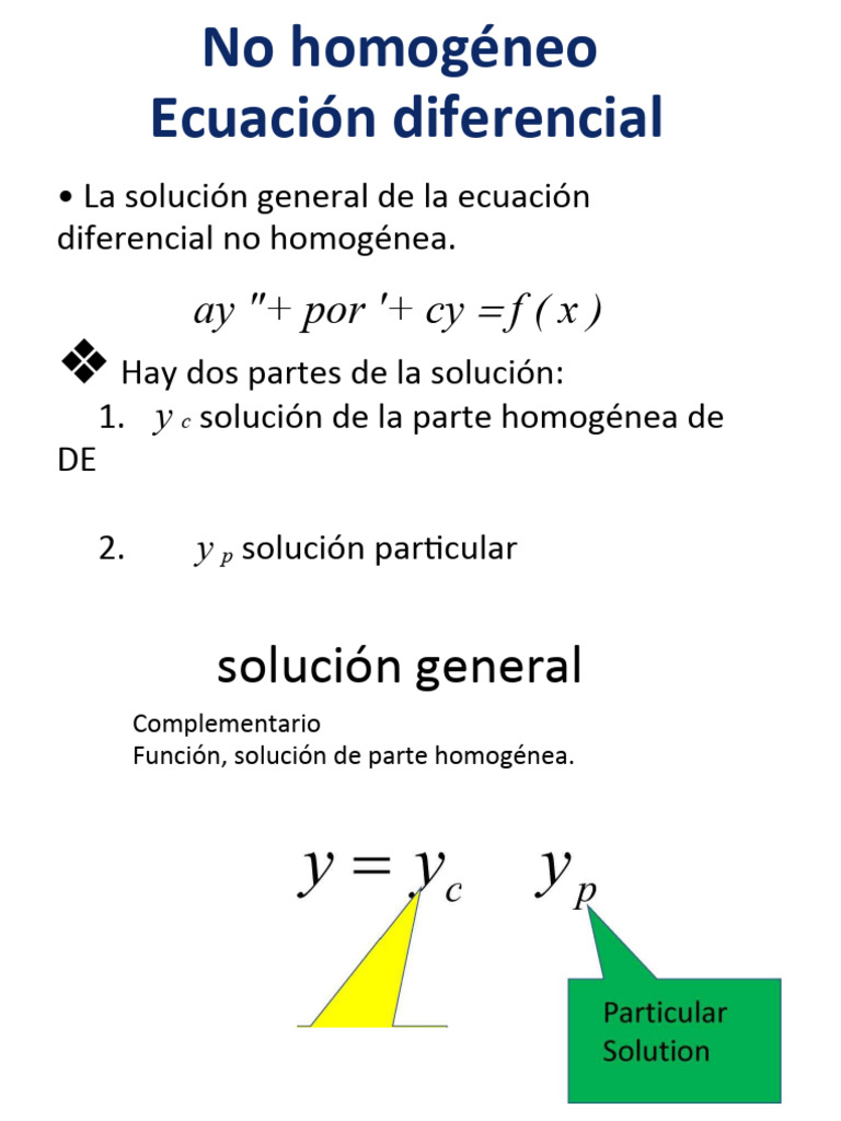 Ecuación Diferencial No Homogénea | PDF | Ecuaciones | Conceptos ...