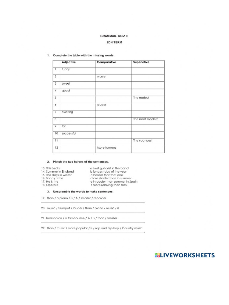 Adjetives Grammar | PDF