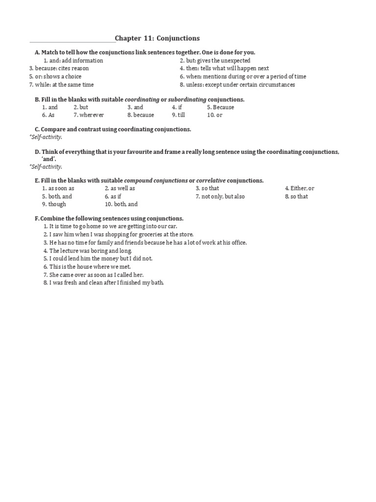 Understanding Conjunctions in Sentences | PDF | Adverb | Adjective