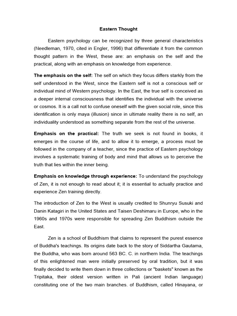Eastern Thought | PDF | Noble Eightfold Path | Consciousness