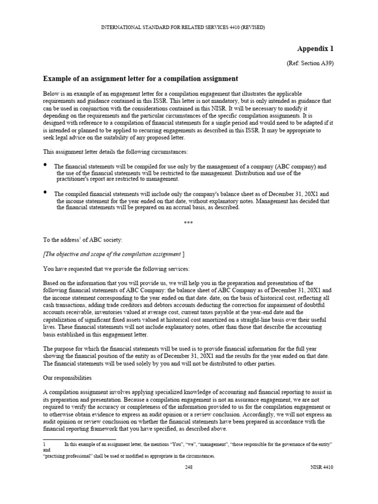 Report Model Compilation Orders NISR 4410 | PDF | Financial Audit ...