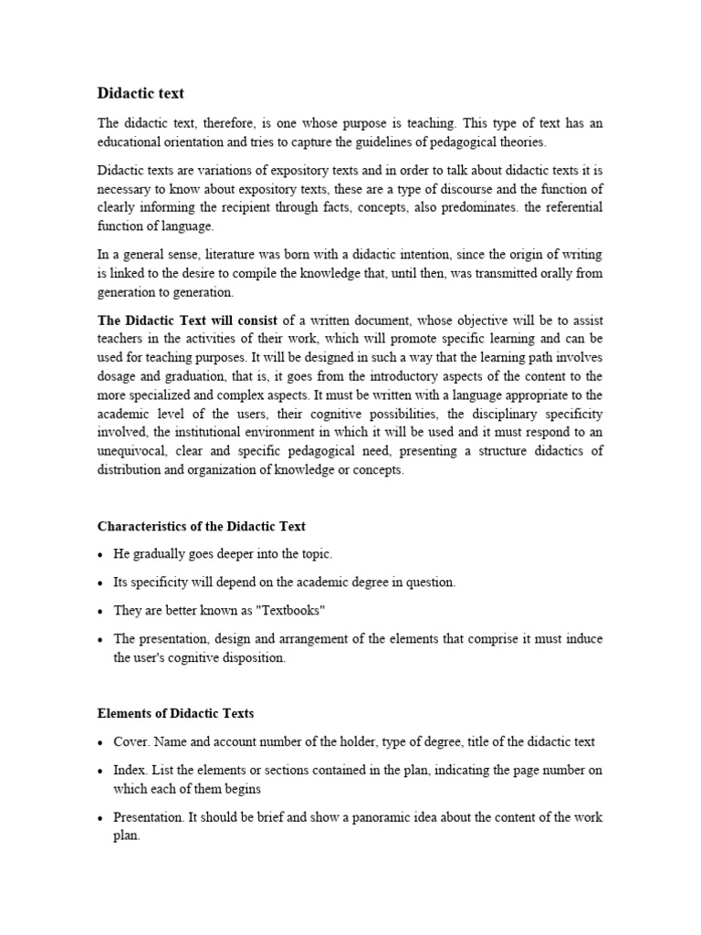 Didactic Text | PDF | Pedagogy | Knowledge