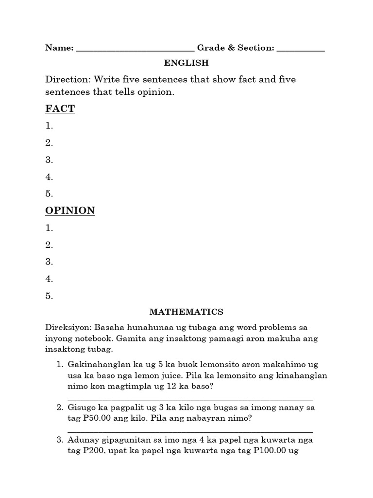 Q2 WEEK 5 Activity Sheet | PDF