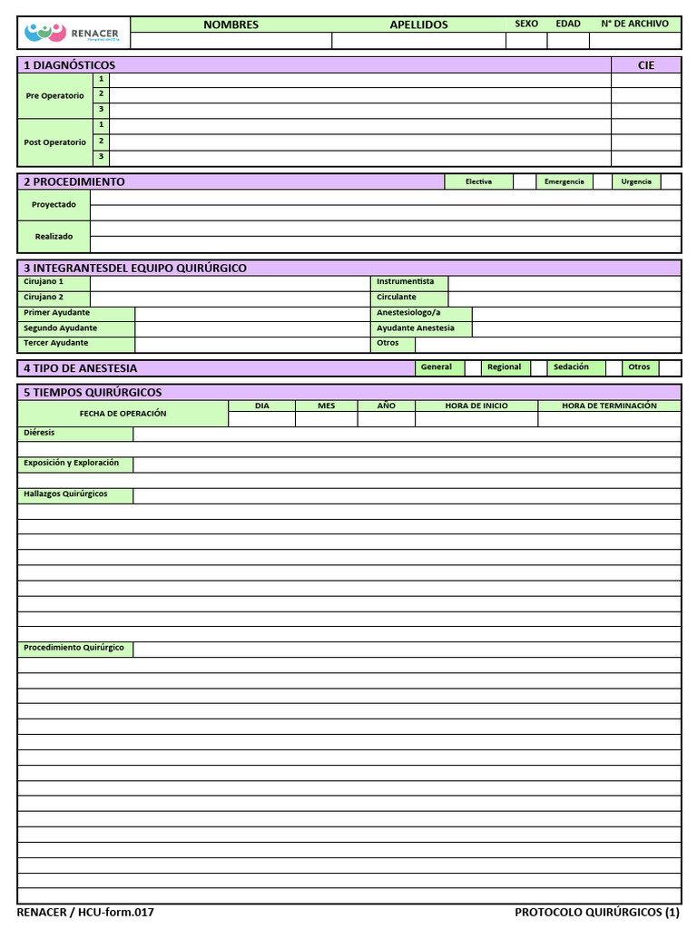 Protocolo Operatorio | PDF