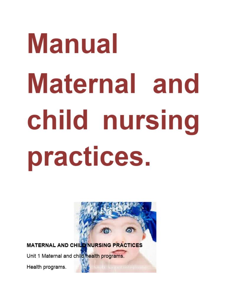 Manual of Maternal and Child Nursing Practices. | PDF | Birth Control ...