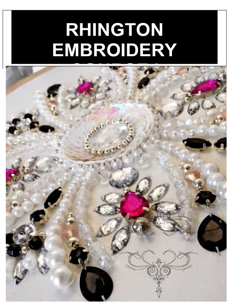 Embroidered With Rhinestones | Download Free PDF | Embroidery | Needlework
