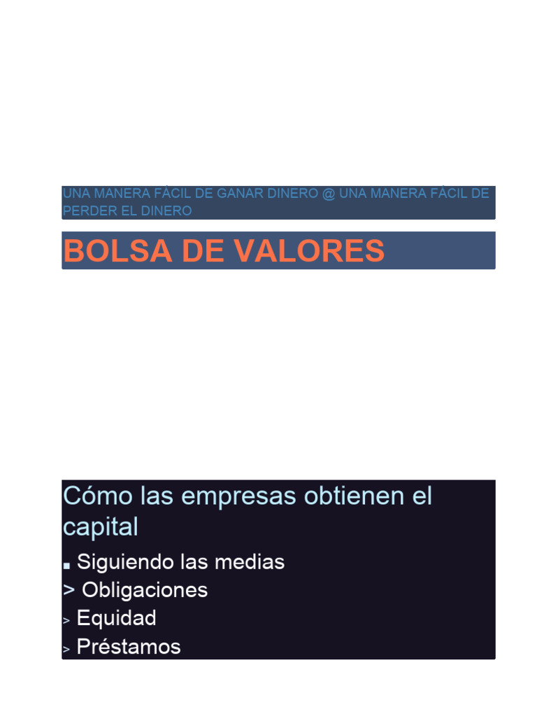 Presentación en Bolsa | PDF | Compartir (Finanzas) | Bolsa