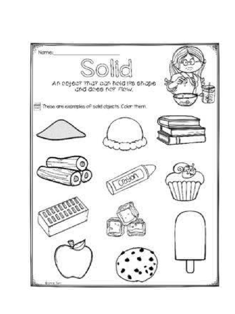 SOLID-LIQUID-worksheet | PDF