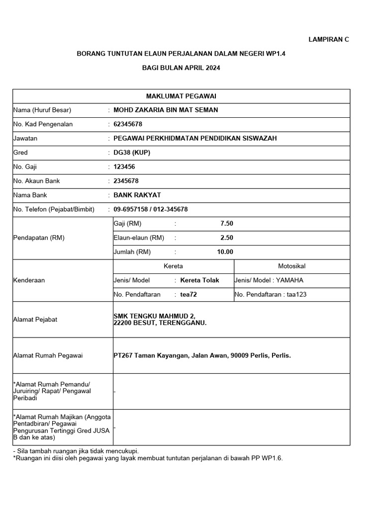 KLIM APRIL 2024 contoh | PDF