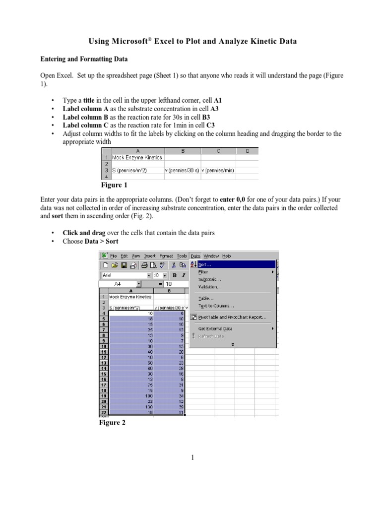 Kinetics Excel | PDF | Spreadsheet | Microsoft Excel
