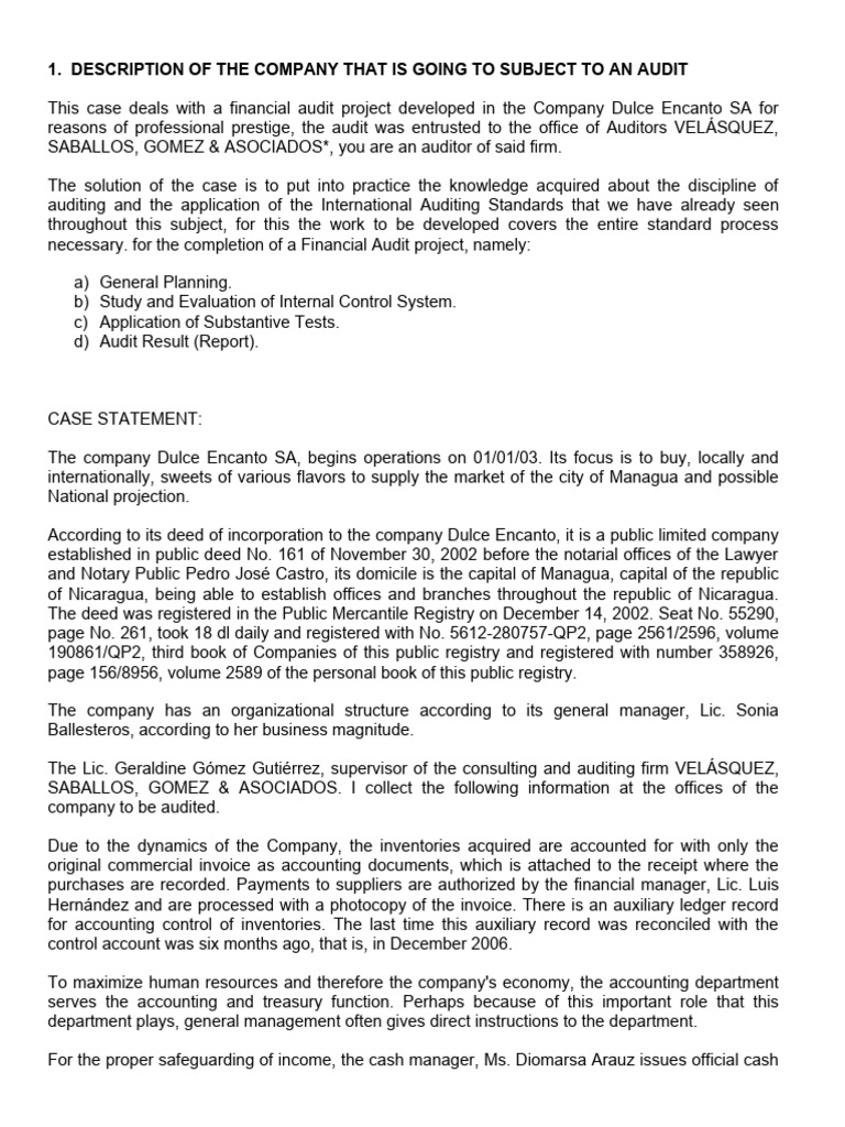 NIAS Case Study | PDF | Audit | Depreciation