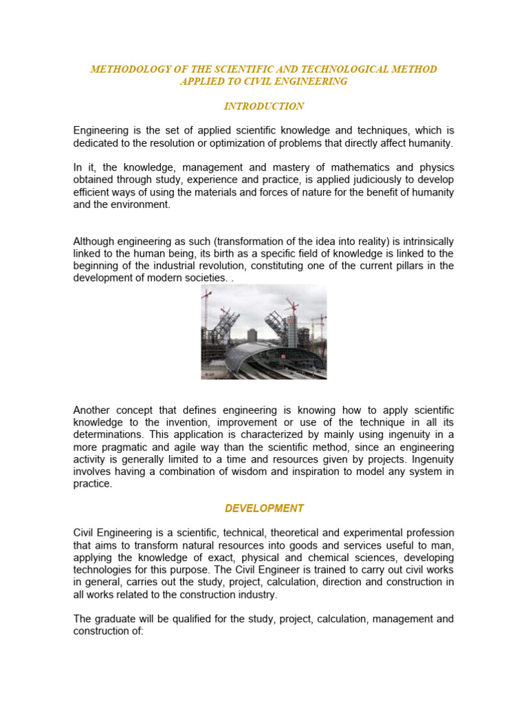 Civil Engineering Methodology | PDF | Science | Engineering