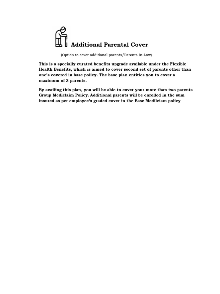 Additional Parental Health Coverage Options | PDF