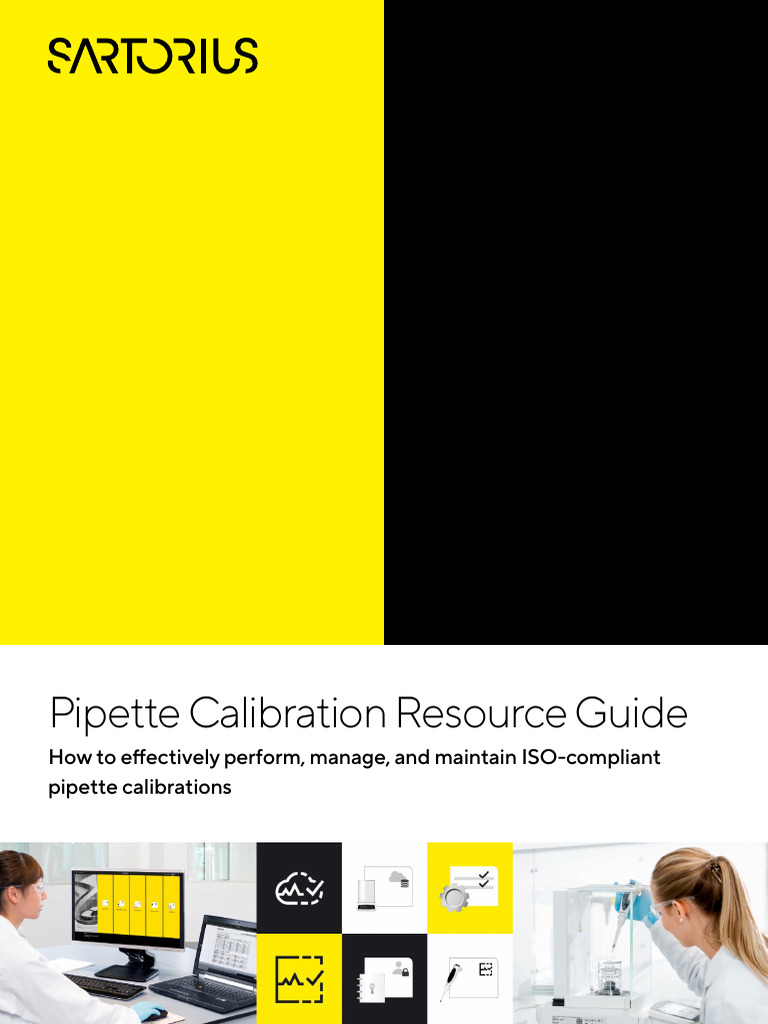Pipette Calibration Resource Guide en Sartorius PDF Data | PDF ...