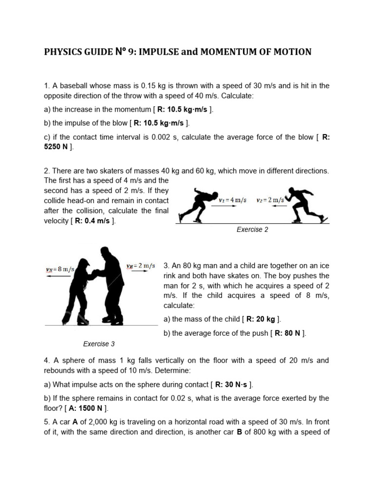 PHYSICS GUIDE #9 - Impulse and Momentum of Movement | PDF | Momentum | Force
