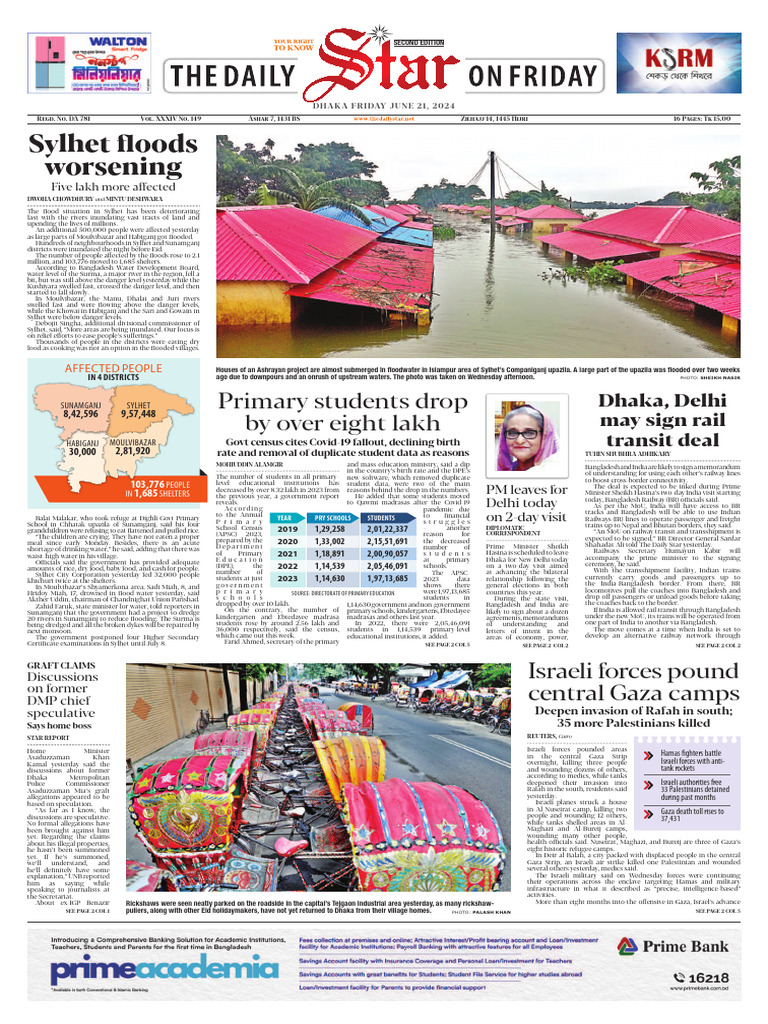 Daily Star - Full Newspaper - 21 June 2024 | PDF | Gaza Strip | Hamas