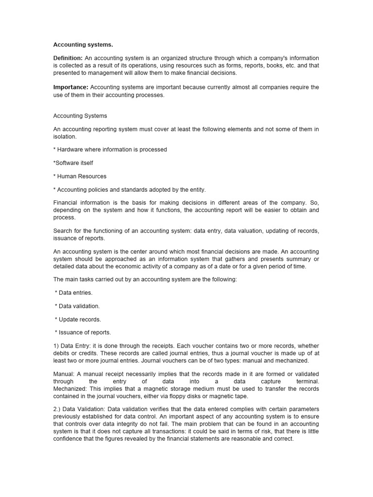 Accounting Systems | PDF | Accounting | Cost Accounting