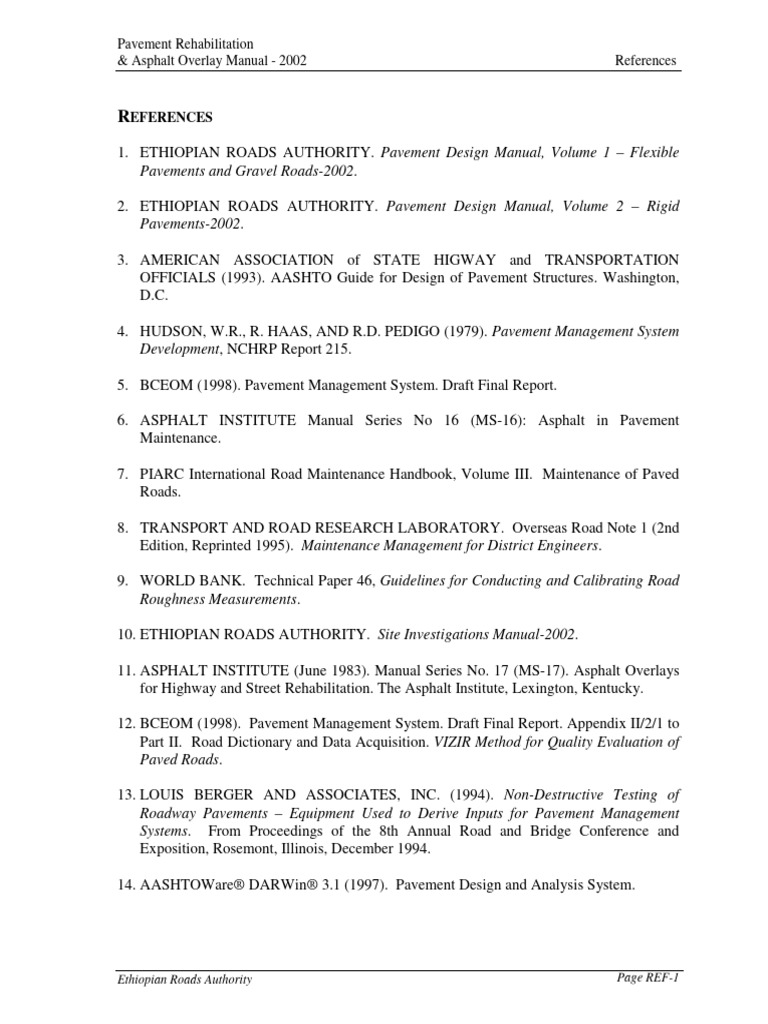 References | PDF | Road Surface | Road