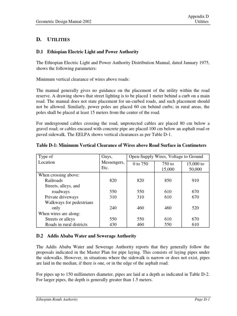 Appendix D | PDF | Road | Street