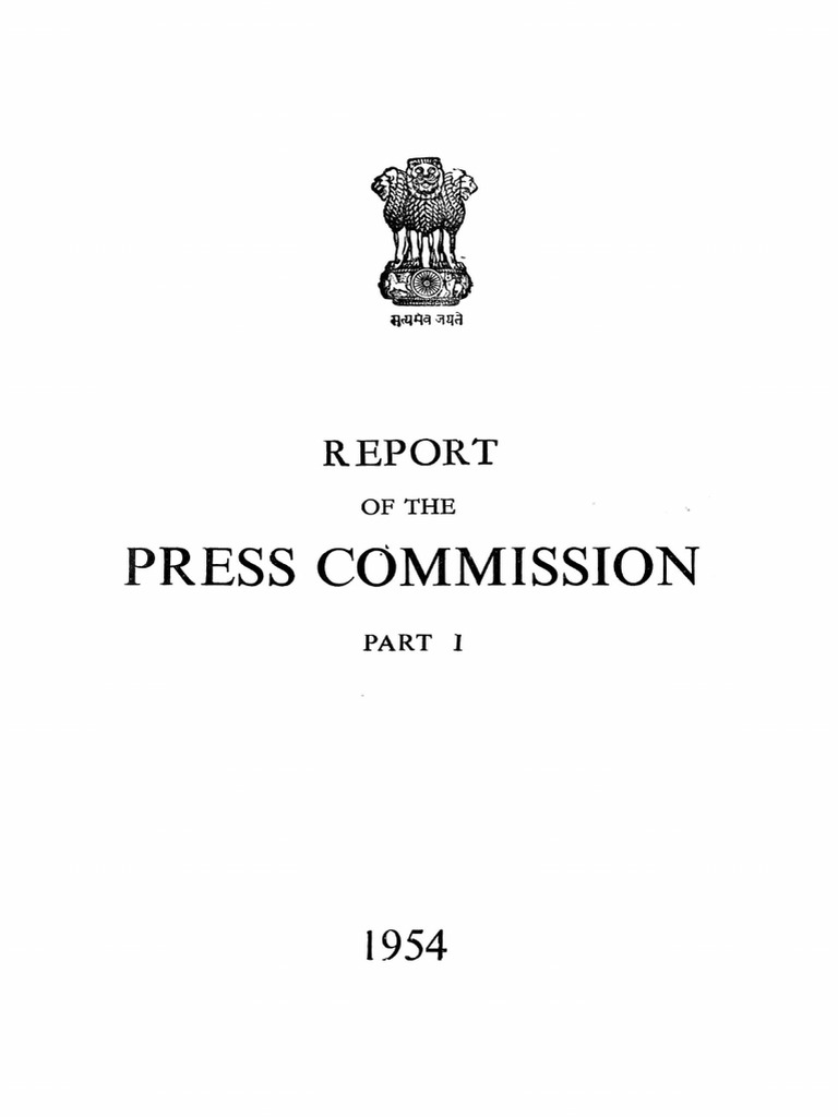 Press Commission Report | PDF | Newspapers | Economies