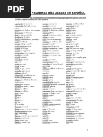 1,000 Common Spanish Words List | PDF