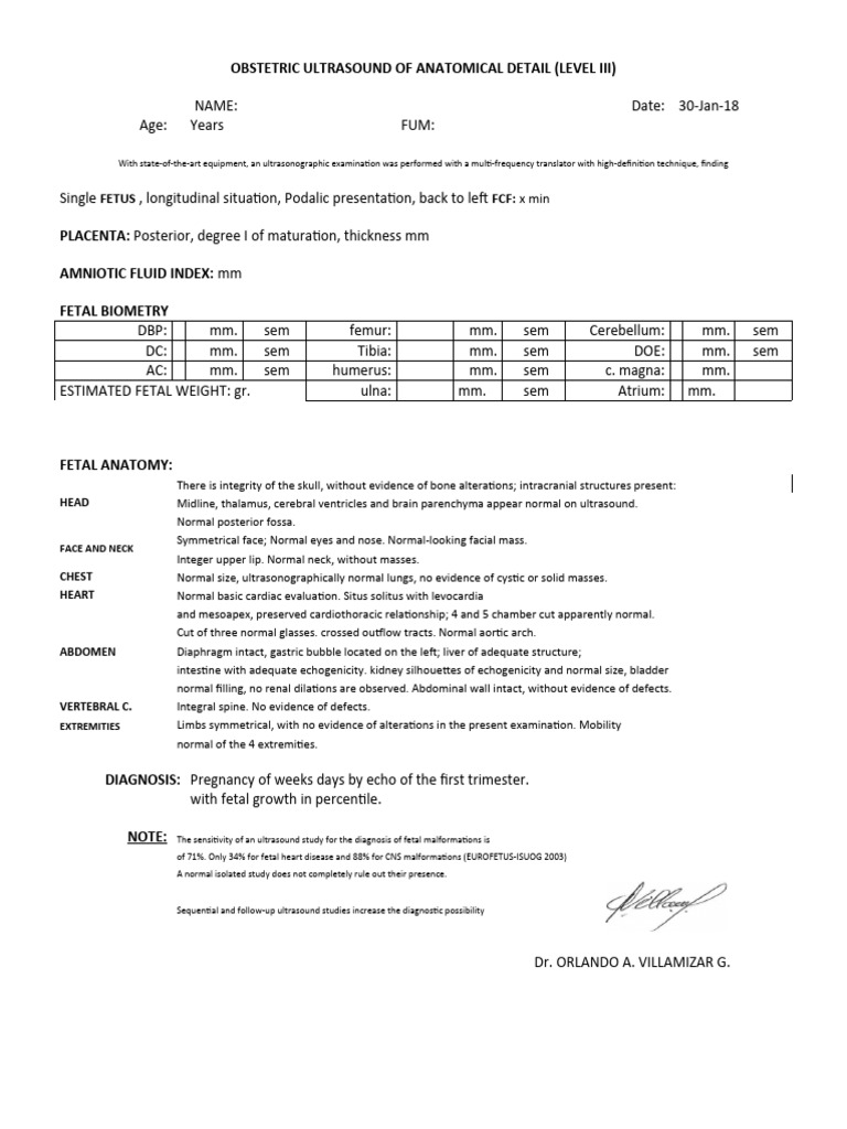 Obstetric Ultrasound of Anatomical Detail | PDF | Fetus | Medical ...