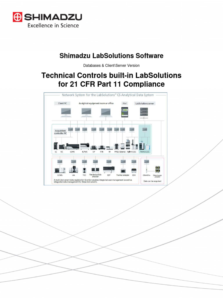 LabSolutions for FDA 21 CFR Part 11 Compliance | PDF | Databases ...