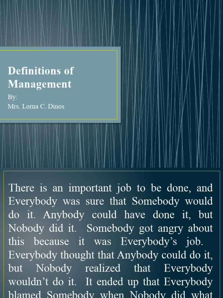 Definitions of Management | PDF | Self-Improvement
