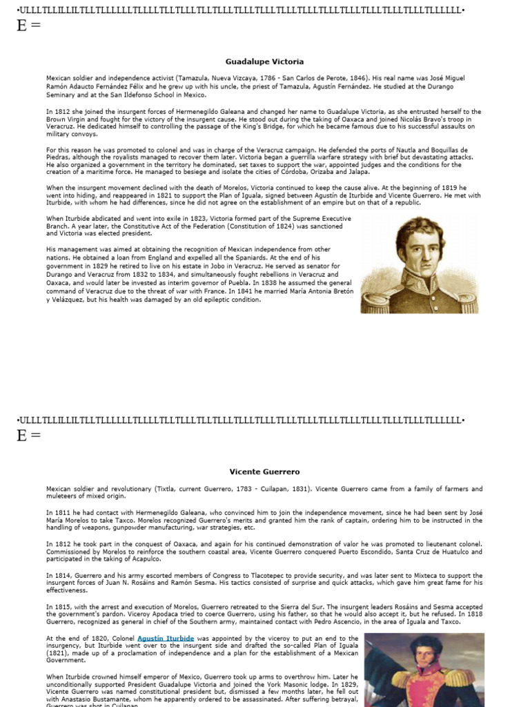 Mexican Independence Leaders | PDF | Mexico | Politics Of Mexico