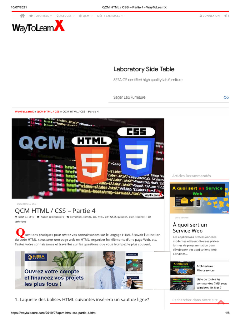 QCM HTML 6 | PDF