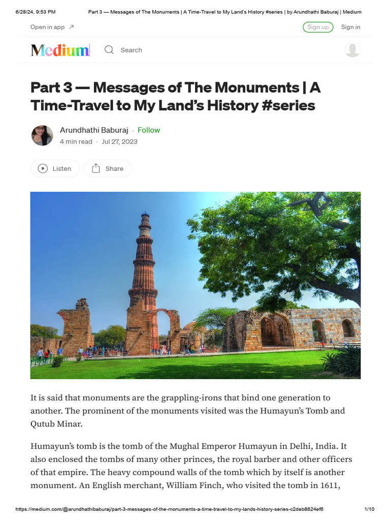 Part 3 - Messages of The Monuments - A Time-Travel To My Land's History #Series - by Arundhathi ...