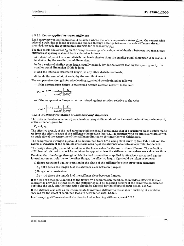 BS 5950-1-2000 Structural Use of Steelwork - Part83 | PDF
