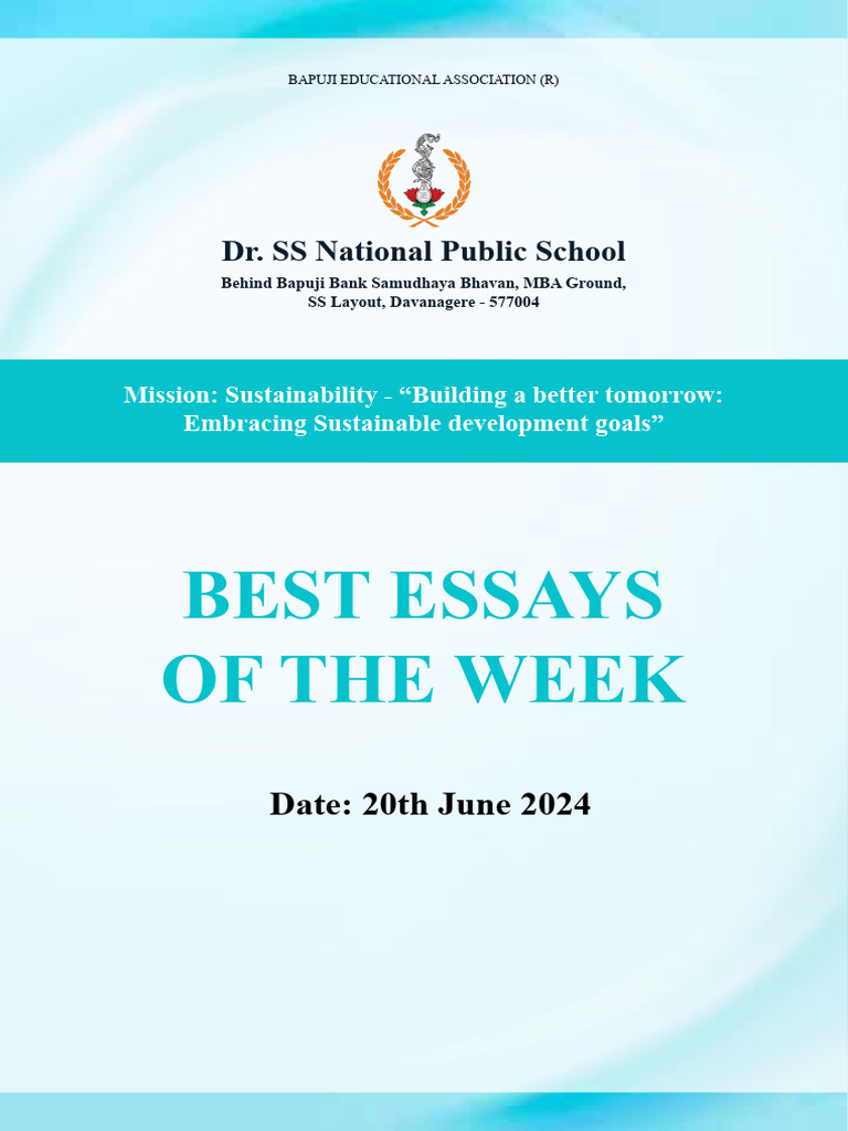 Best Essays of The Week 4 | PDF | Pollution | Waste